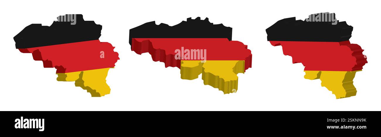 Realistic 3D Map of Germany Vector Design Template Stock Vector Image ...