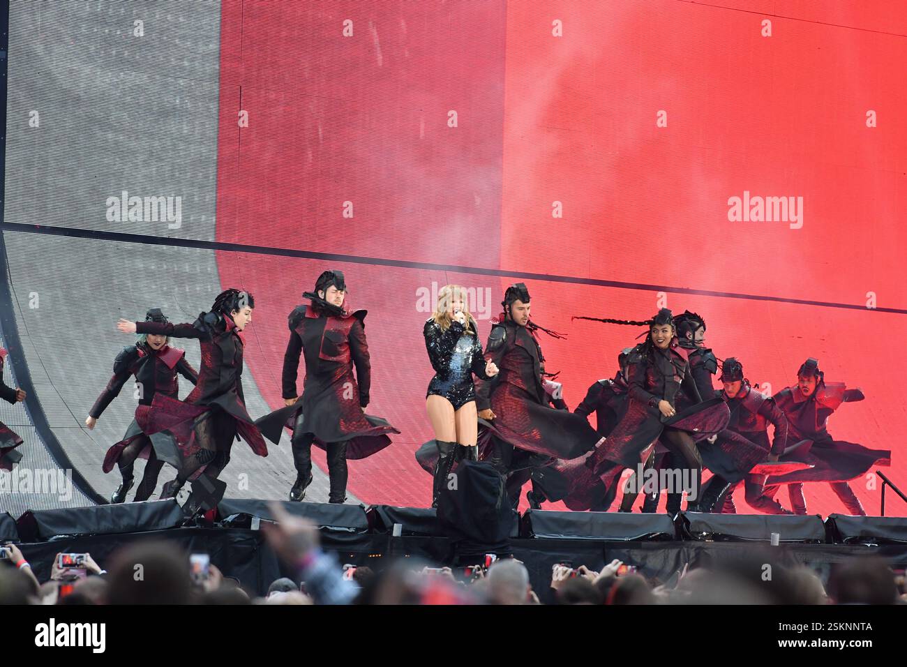 Taylor Swift perfroming at the Etihad Stadium in Manchester on 8th June ...