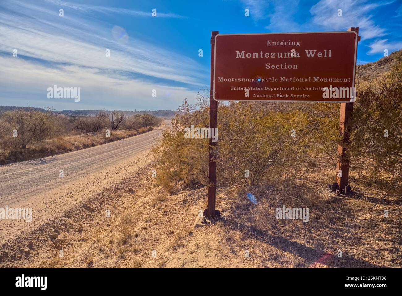 Direction Sign to Montezuma Well, Montezuma Castle National Monument ...