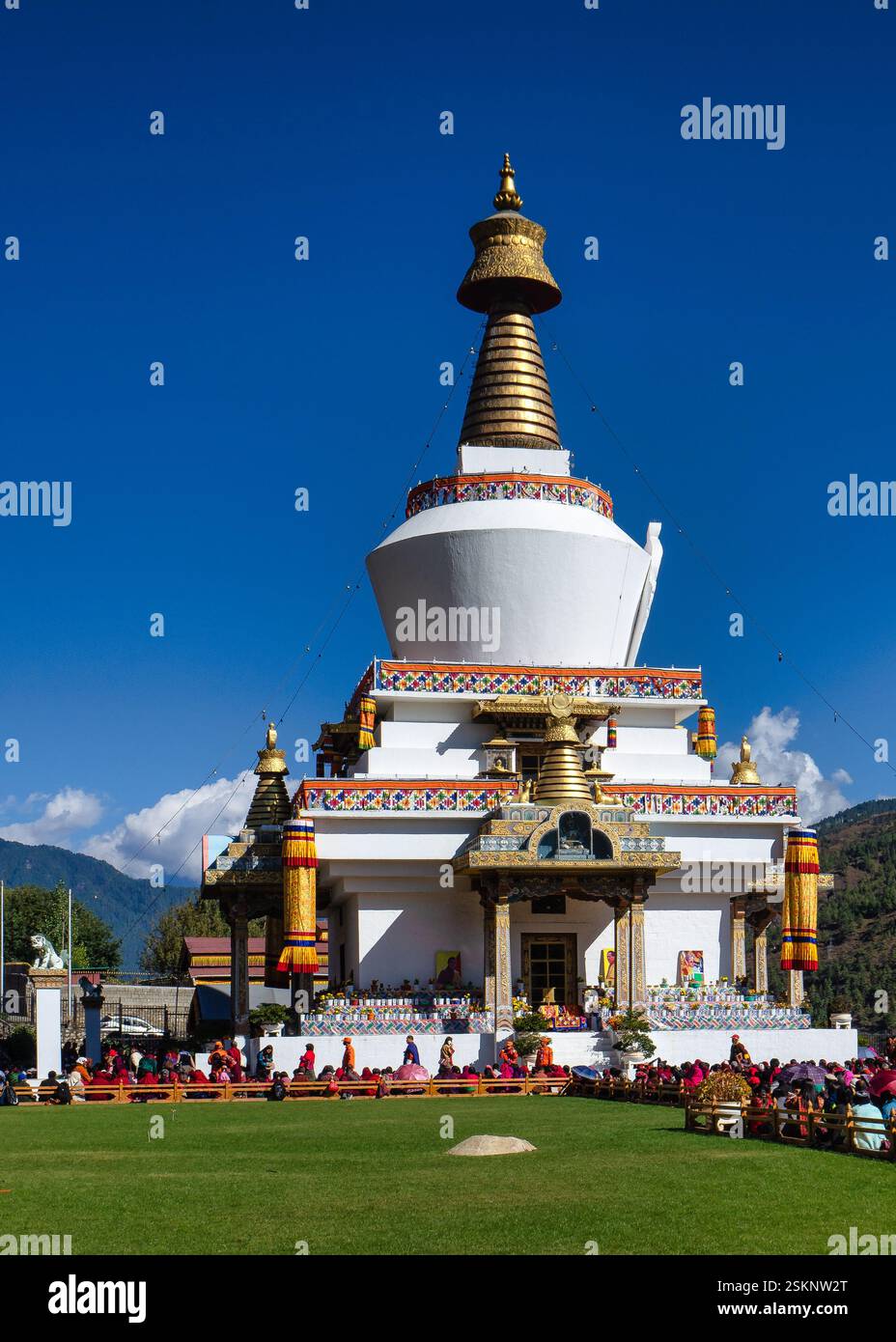 Incidental people, at the National Memorial Chorten, Thimphu, Bhutan ...