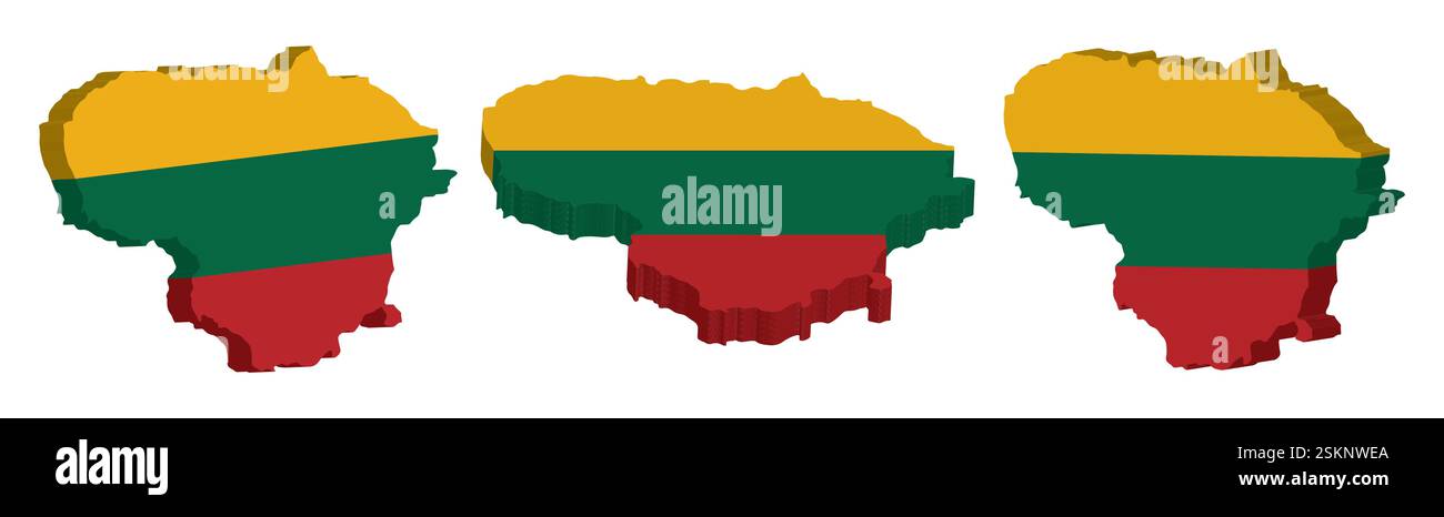 Country lithuania map vector vectors hi-res stock photography and ...