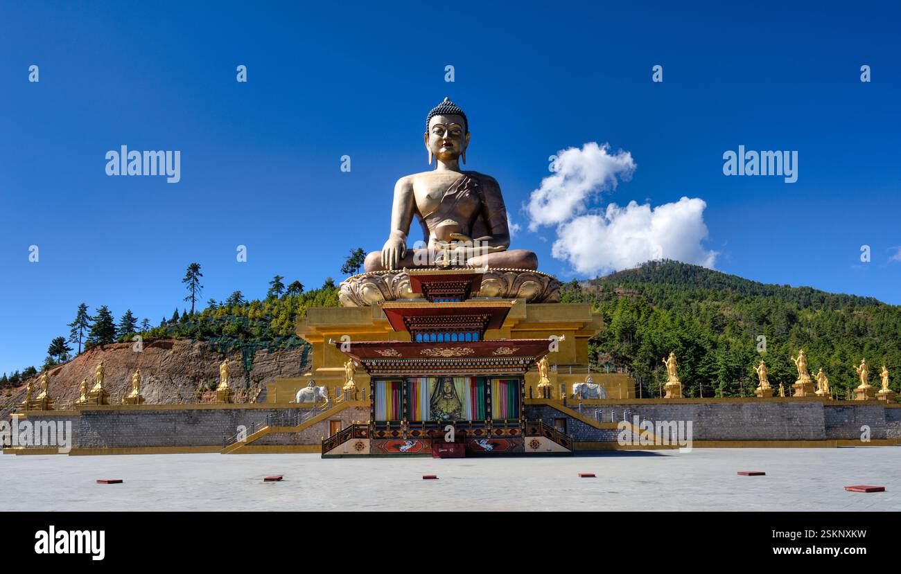 Great Buddha Dordenma with mountain backdrop, Buddha Point, Thimphu, Bhutan Stock Photo - Alamy