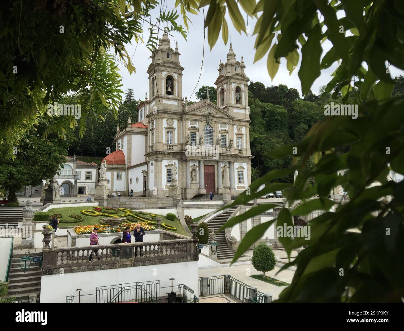 Bom Jesus do Monte sanctuary stands tall in Braga, Portugal. Its ...