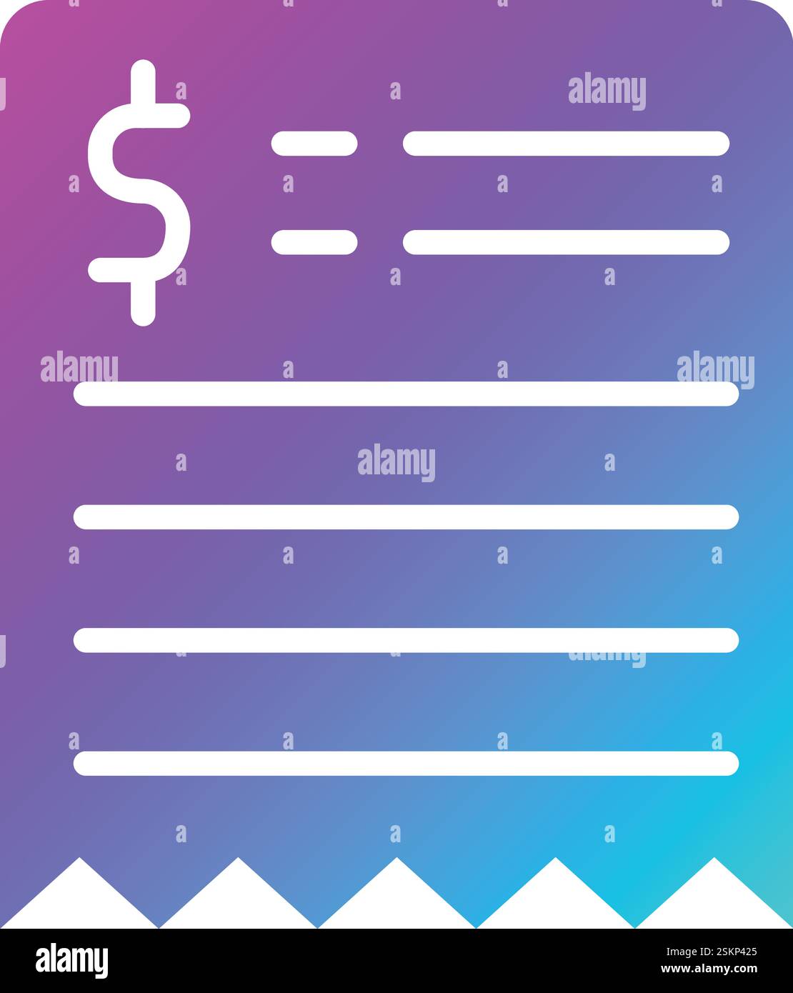 Receipt Vector Icon Design Illustration Stock Vector Image & Art - Alamy