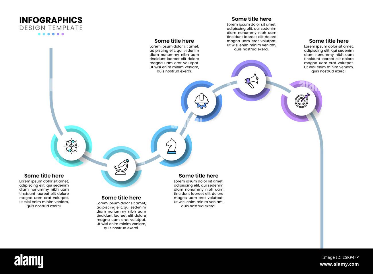 Infographic template with icons and 6 options or steps. Line. Can be ...