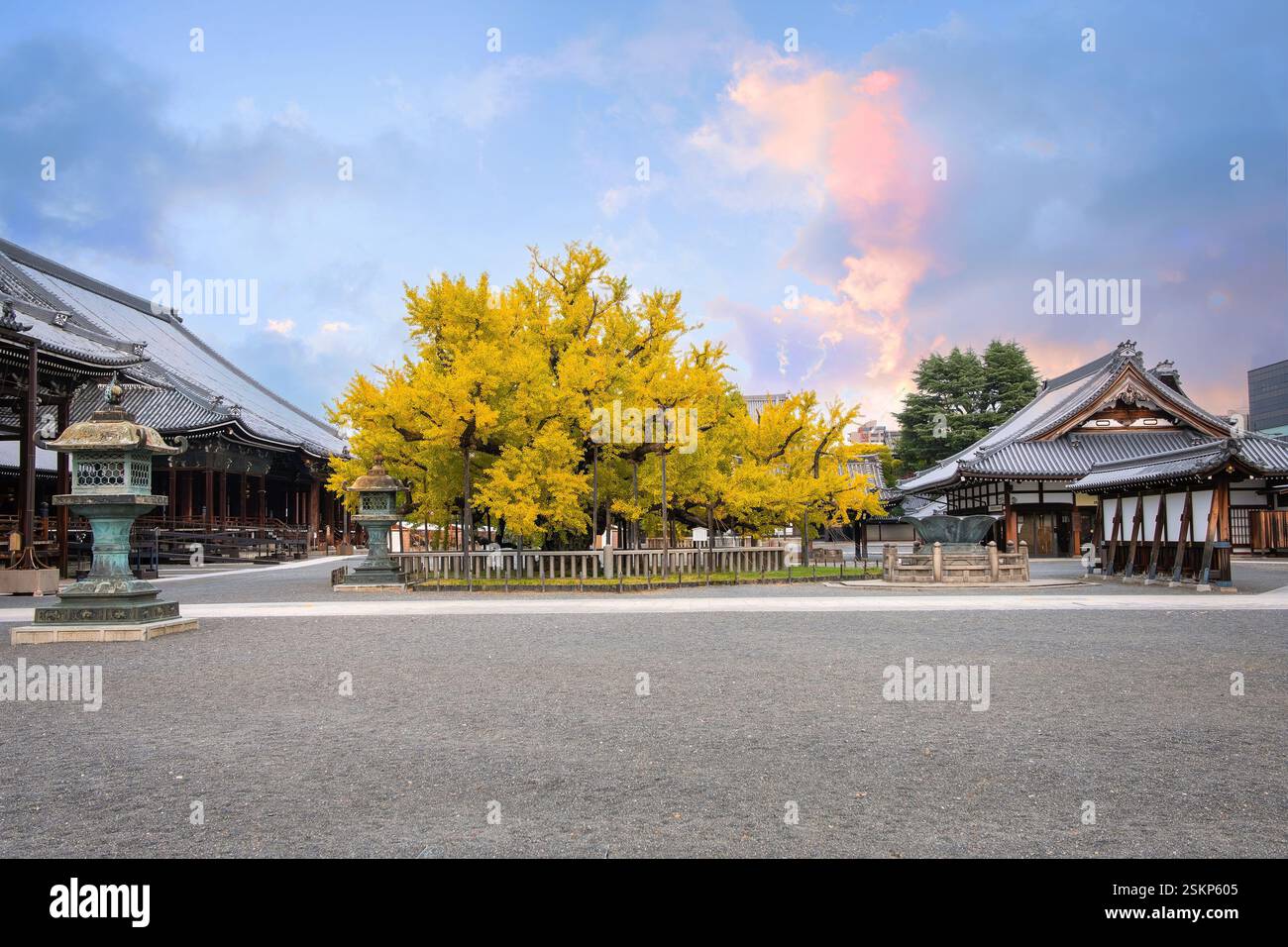 Kyoto, Japan - November 15 2024: Nishi Hongan-ji is one of two Jodo ...