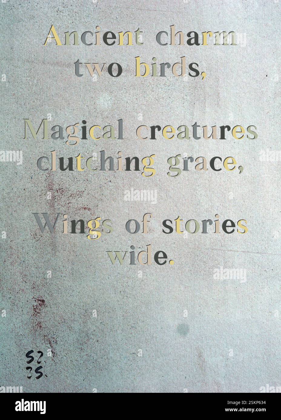 Ancient charm two birds, Magical creatures clutching grace, Wings of ...