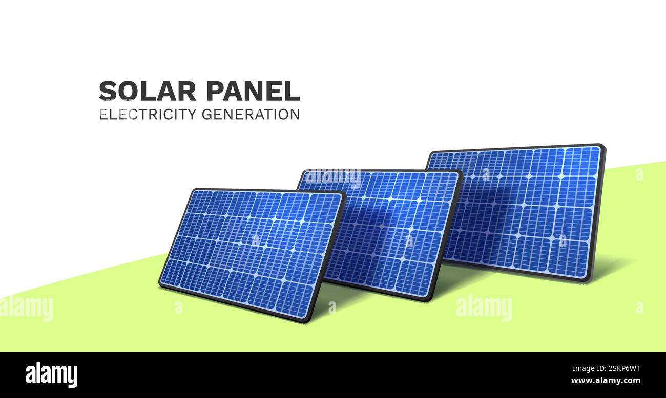 Solar panel electricity generation, nature ecology, green energy ...