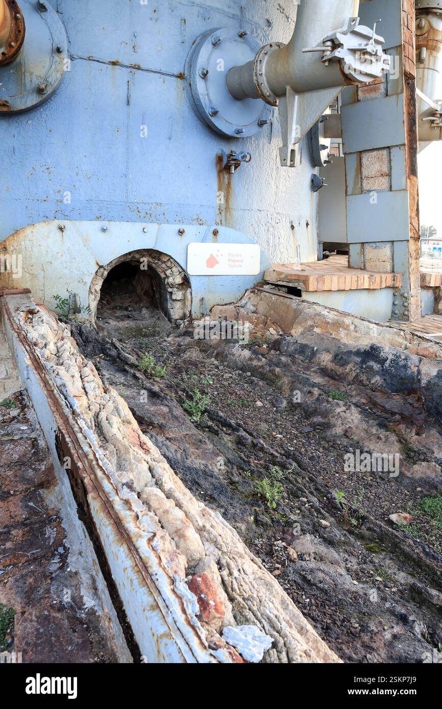 Sagunto, Valencia, Spain- February 8, 2025: Tap hole of The Blast ...