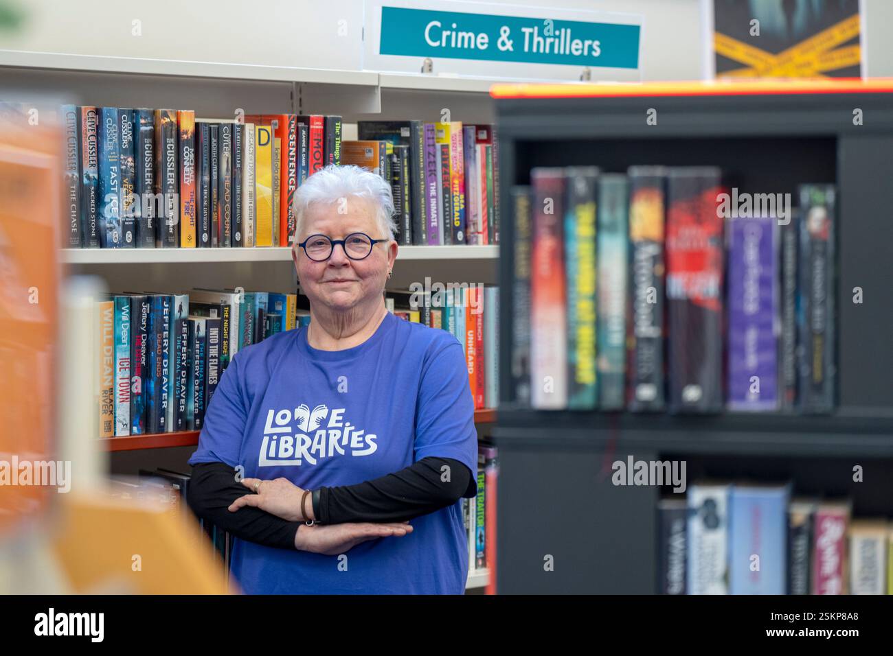 Crime writer Val McDermid returns to her childhood library, Kirkcaldy Library, which shaped her ...