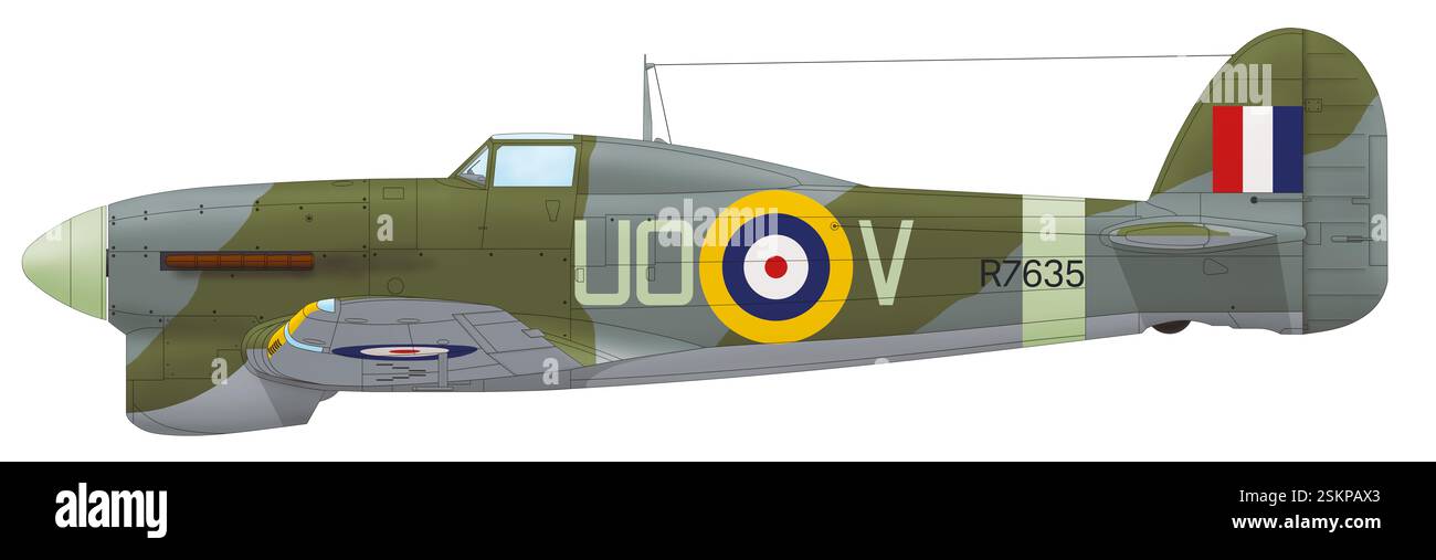 Hawker Typhoon Mk Ia of the No 266 Squadron RAF, 1942 Stock Photo - Alamy