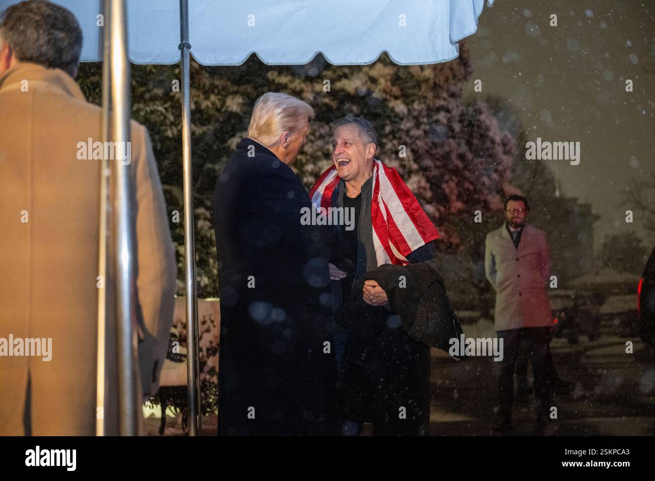 US President Donald Trump welcomes Mark Fogel, who was recently ...