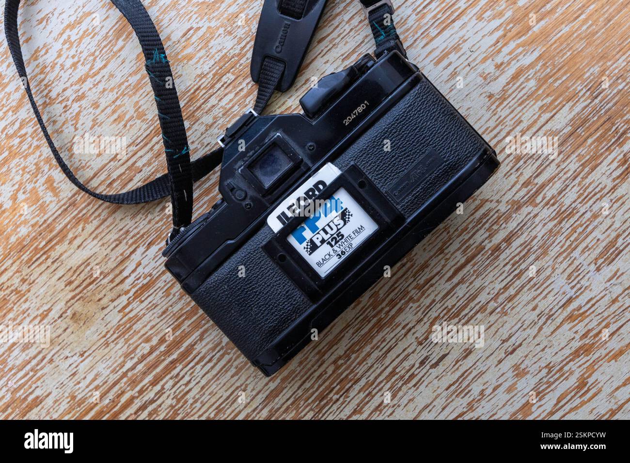 A well used soiled Canon A-1 35mm film single lens reflex camera with ...