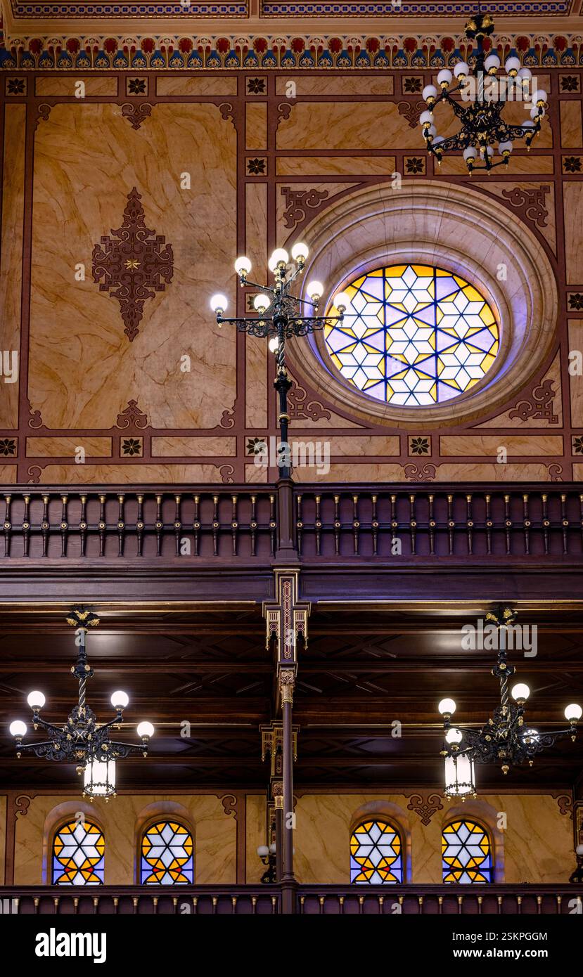 Balconies, stained glass windows and lights in The Great / Central ...