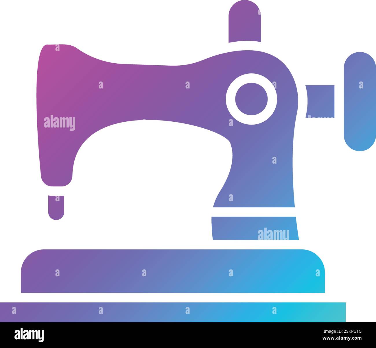 Sewing machine line glyph Stock Vector Images - Alamy