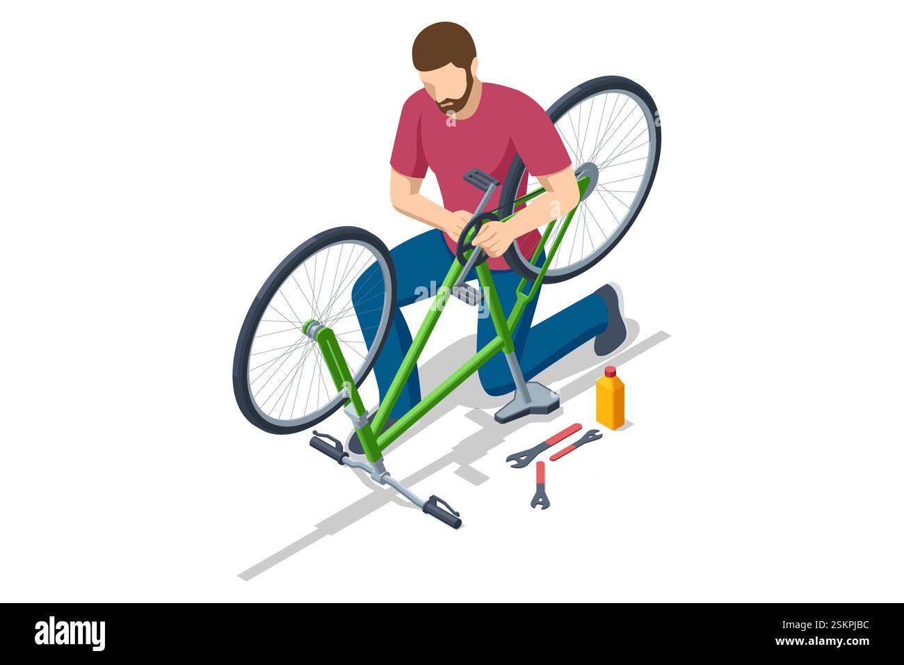Station for repairing your bicycle Stock Vector Images - Alamy
