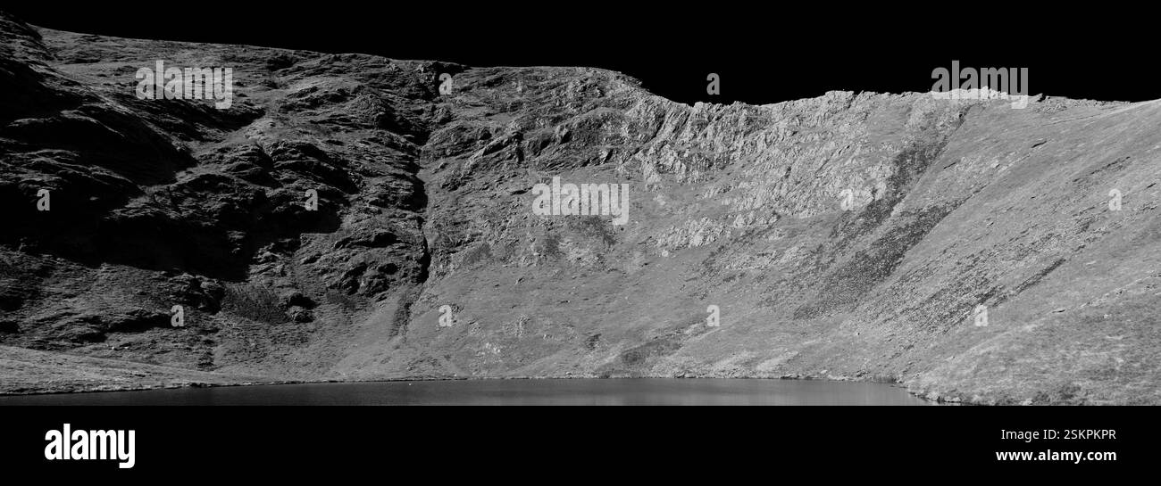 View of Scales Tarn and Sharp Edge, Blencathra fell, Lake District ...