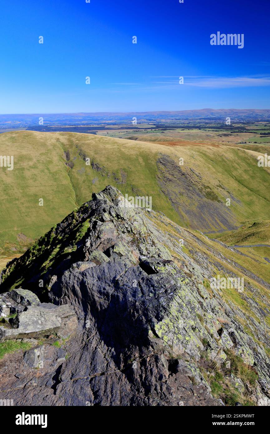 View of Sharp Edge, Blencathra fell, Lake District National Park ...