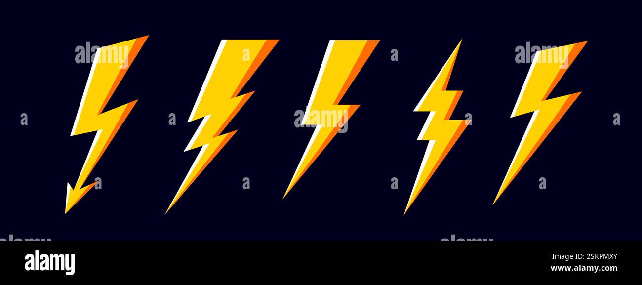 Lightning, flash, thunderbolt. Energy flash Stock Vector Image & Art ...