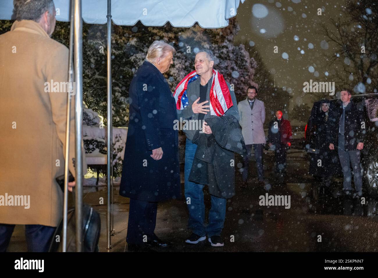 US President Donald Trump welcomes Mark Fogel, who was recently ...