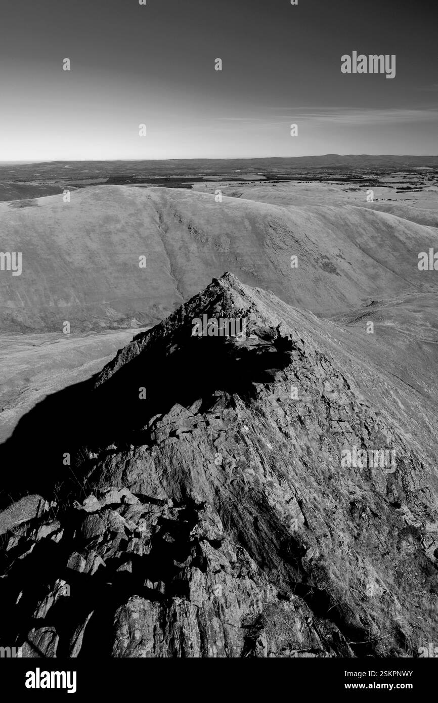 View of Sharp Edge, Blencathra fell, Lake District National Park ...