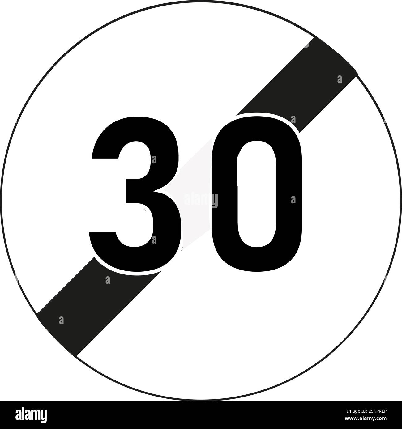 French road sign End of speed limit Stock Photo - Alamy