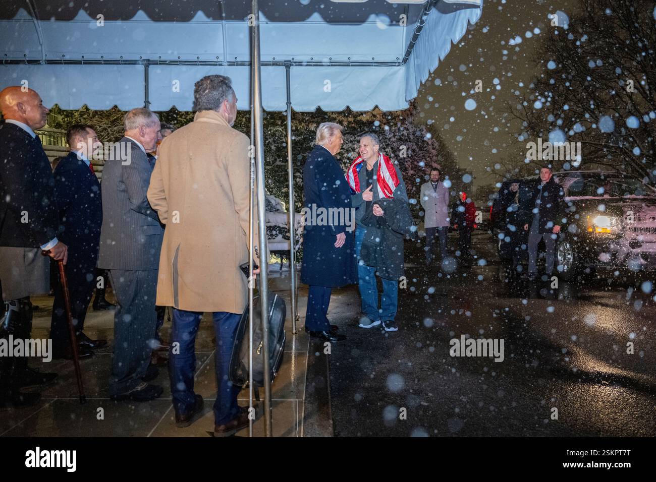 US President Donald Trump welcomes Mark Fogel, who was recently ...