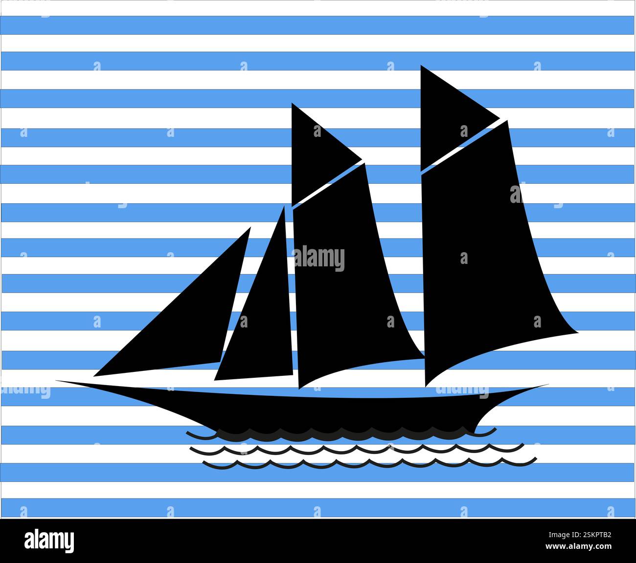 Blue stripe sailing hi-res stock photography and images - Alamy