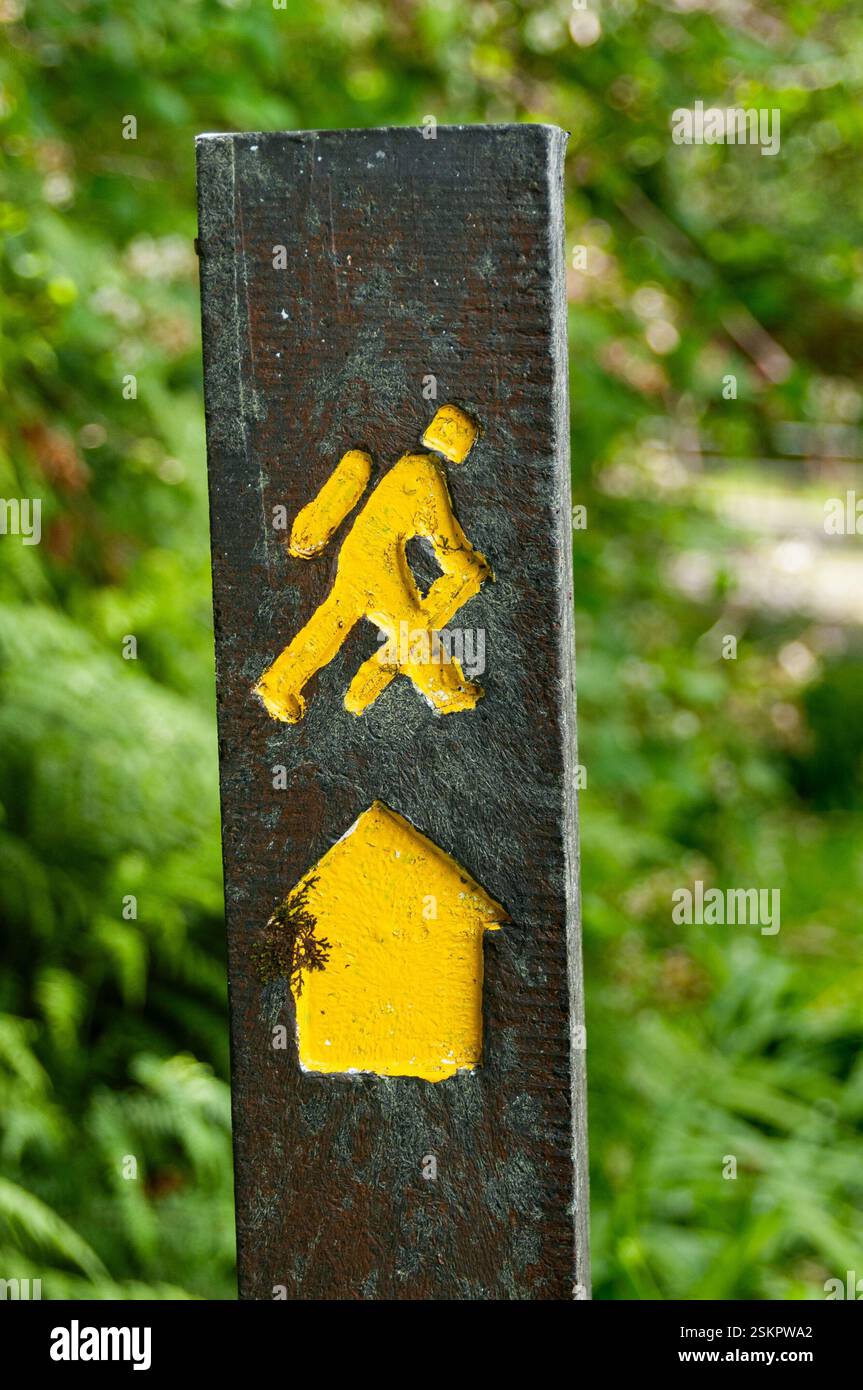 Directional sign post to guide hikers and trekkers walking the West ...