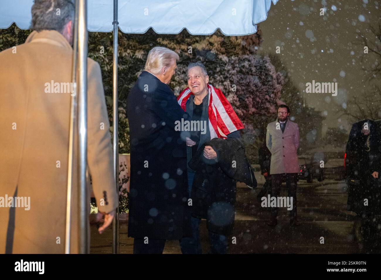US President Donald Trump welcomes Mark Fogel, who was recently ...