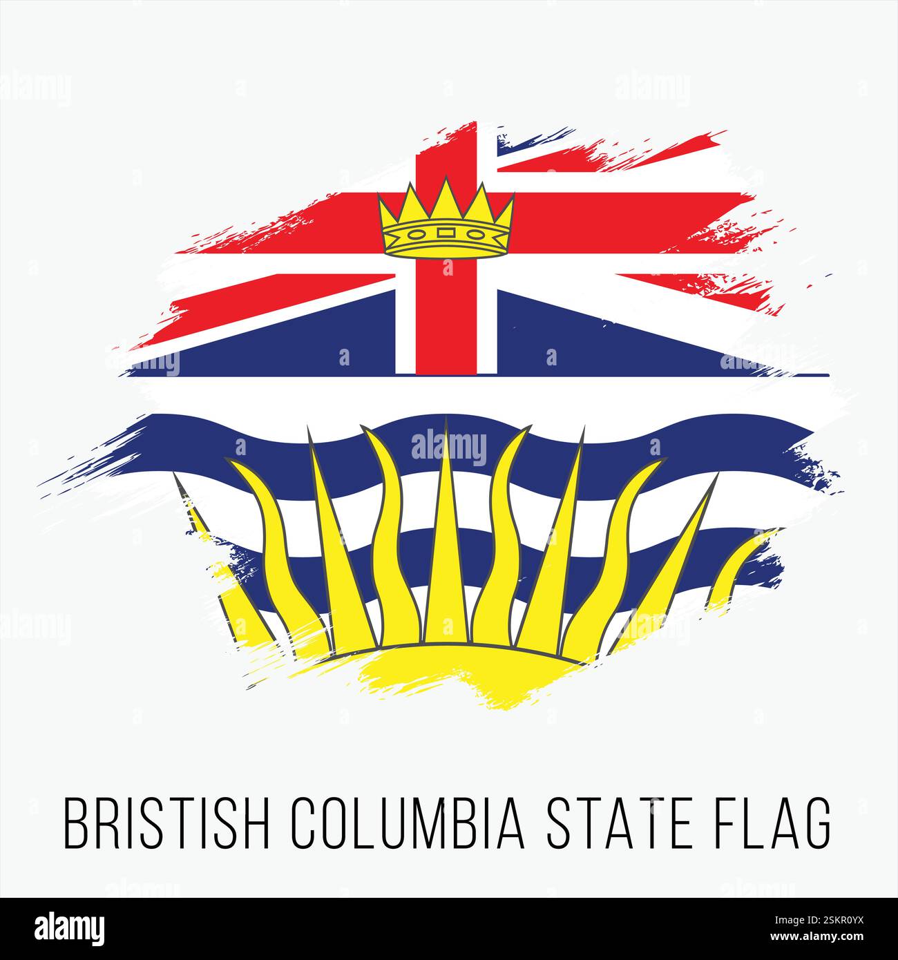 Canada Province British Columbia Vector Flag Design Template. British ...
