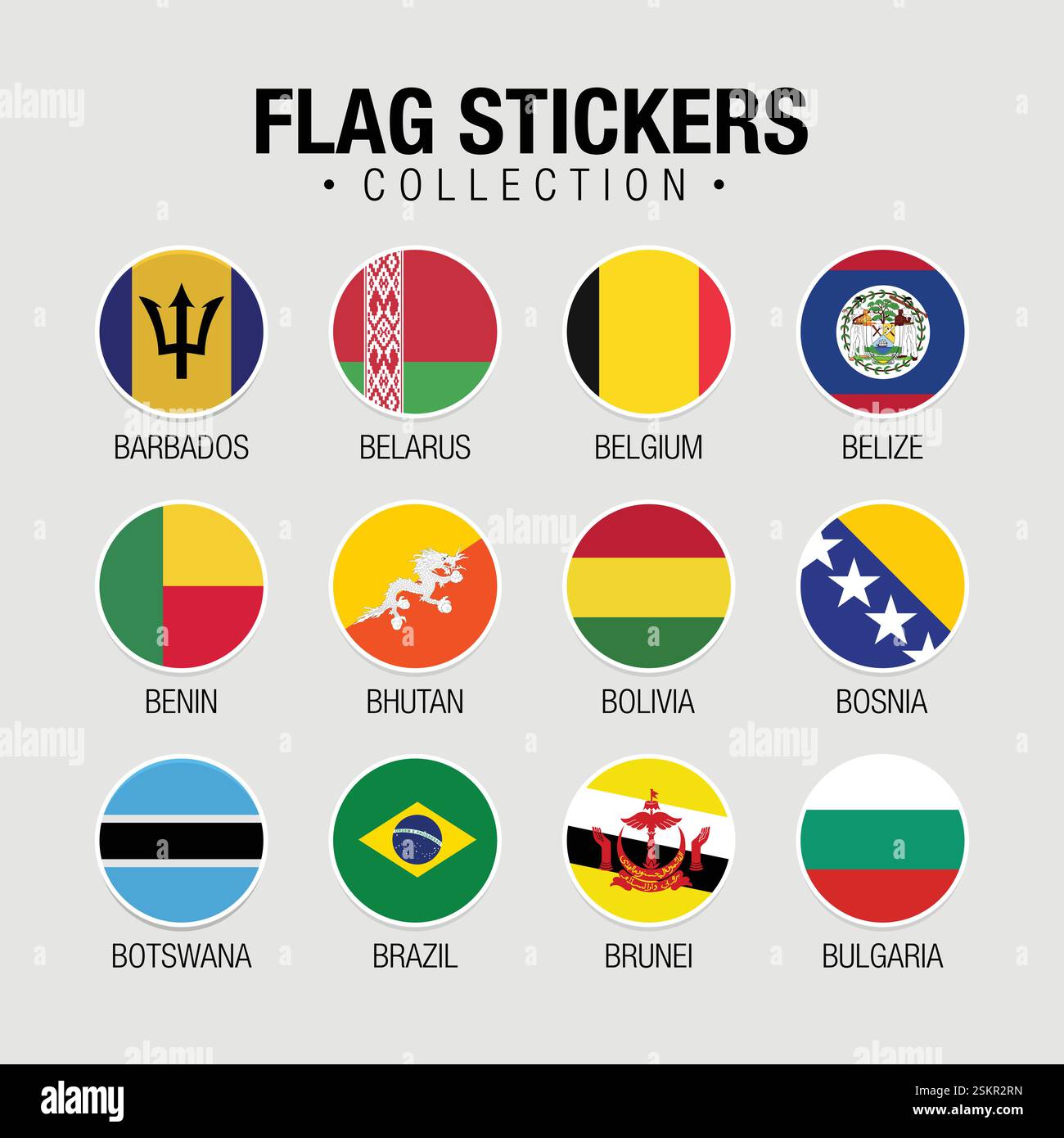 The flags of the world and their names Stock Vector Images - Alamy