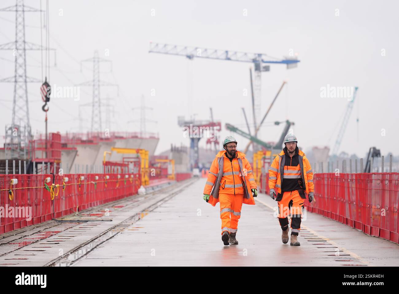 A view along the first completed viaduct at HS2's Delta Junction in ...