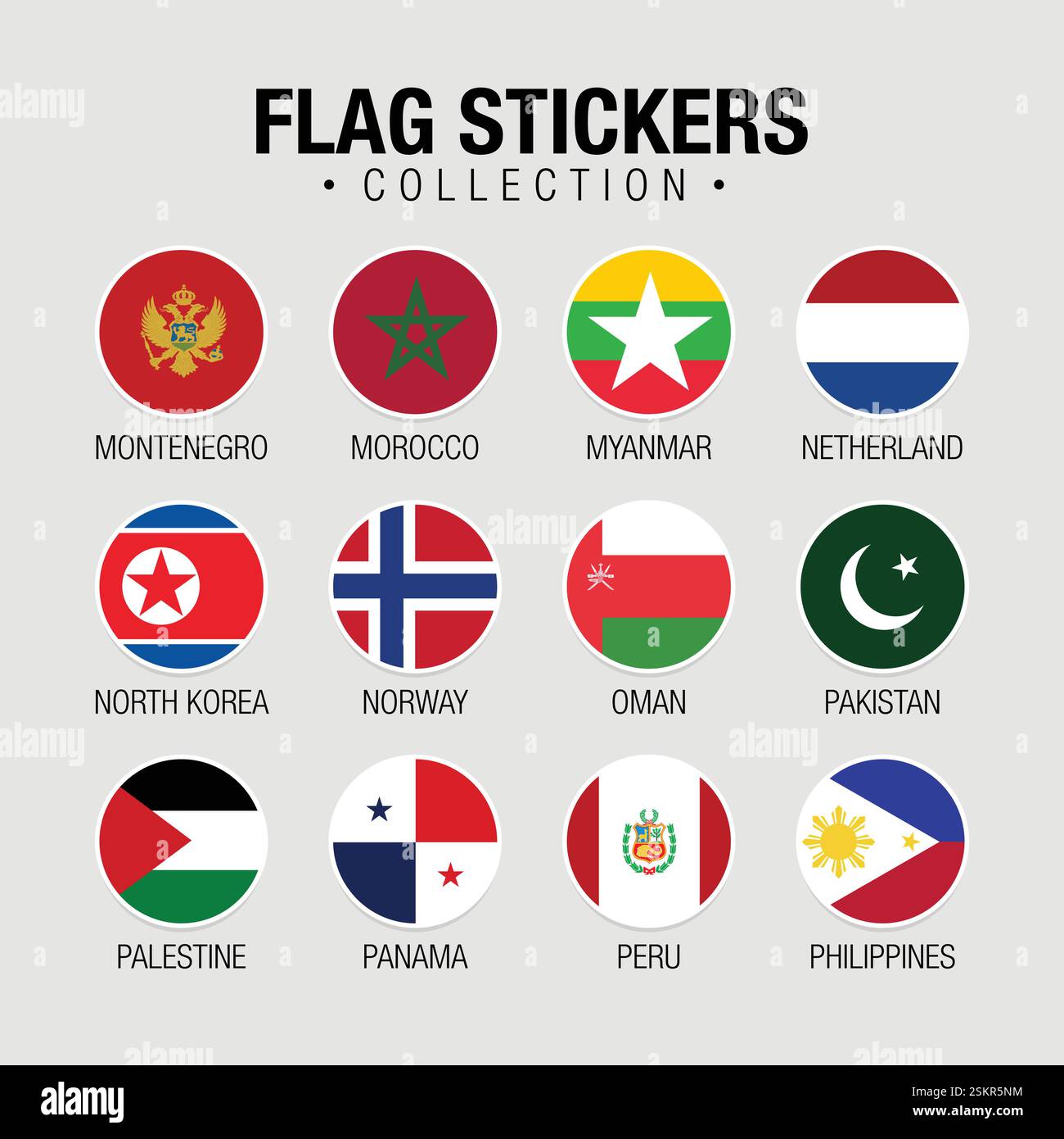 The flags of the world and their names Stock Vector Images - Alamy