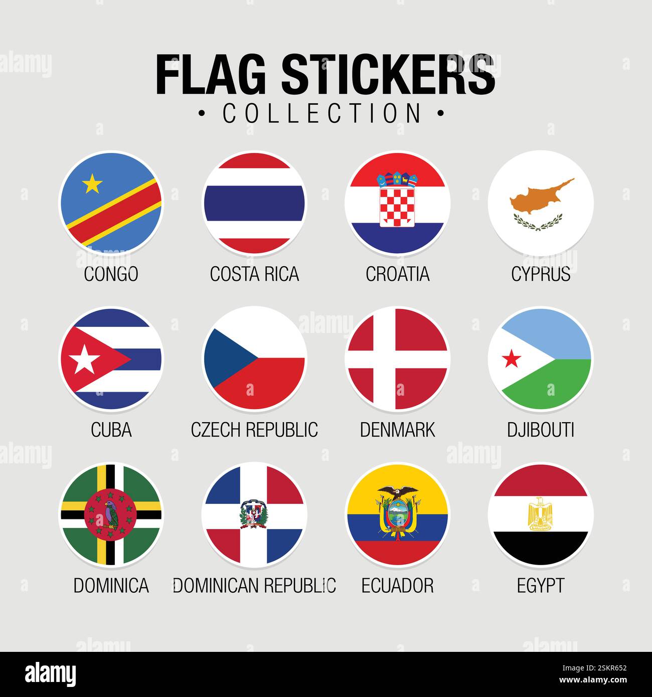 The flags of the world and their names Stock Vector Images - Alamy