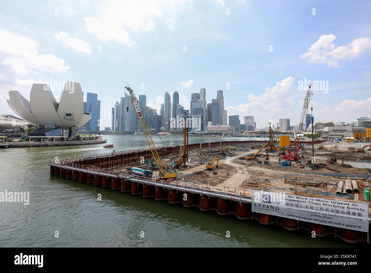 NS Square under construction at Marina Bay, Singapore Stock Photo - Alamy
