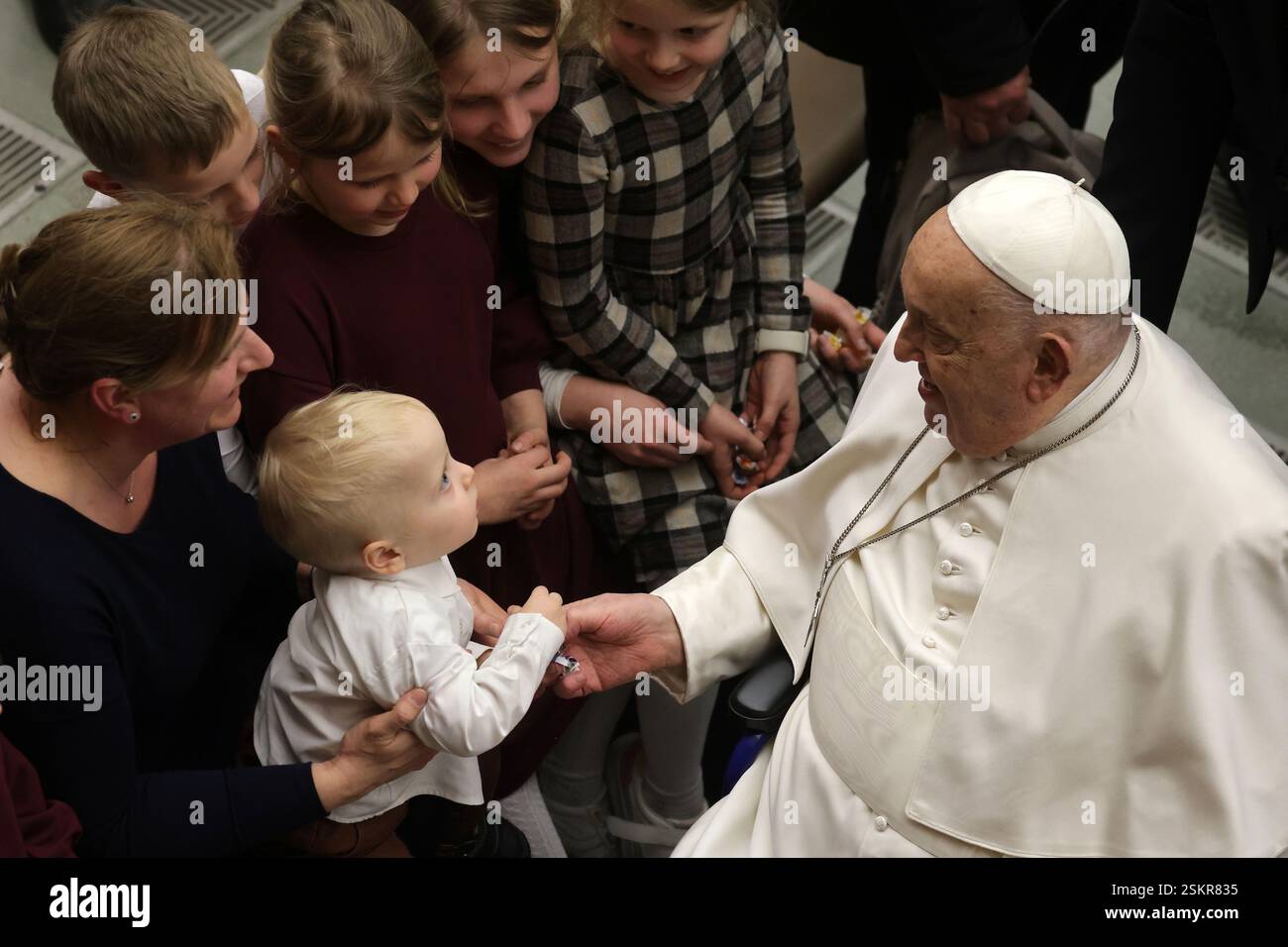 February 12, 2025 - Vatican City. POPE FRANCIS during the wednesday ...