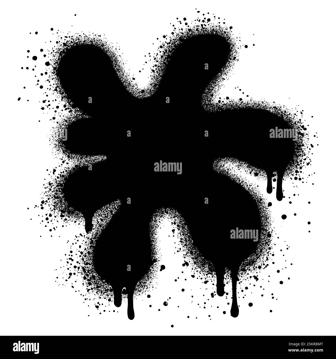 Water splash graffiti with black spray paint. vector illustration Stock ...