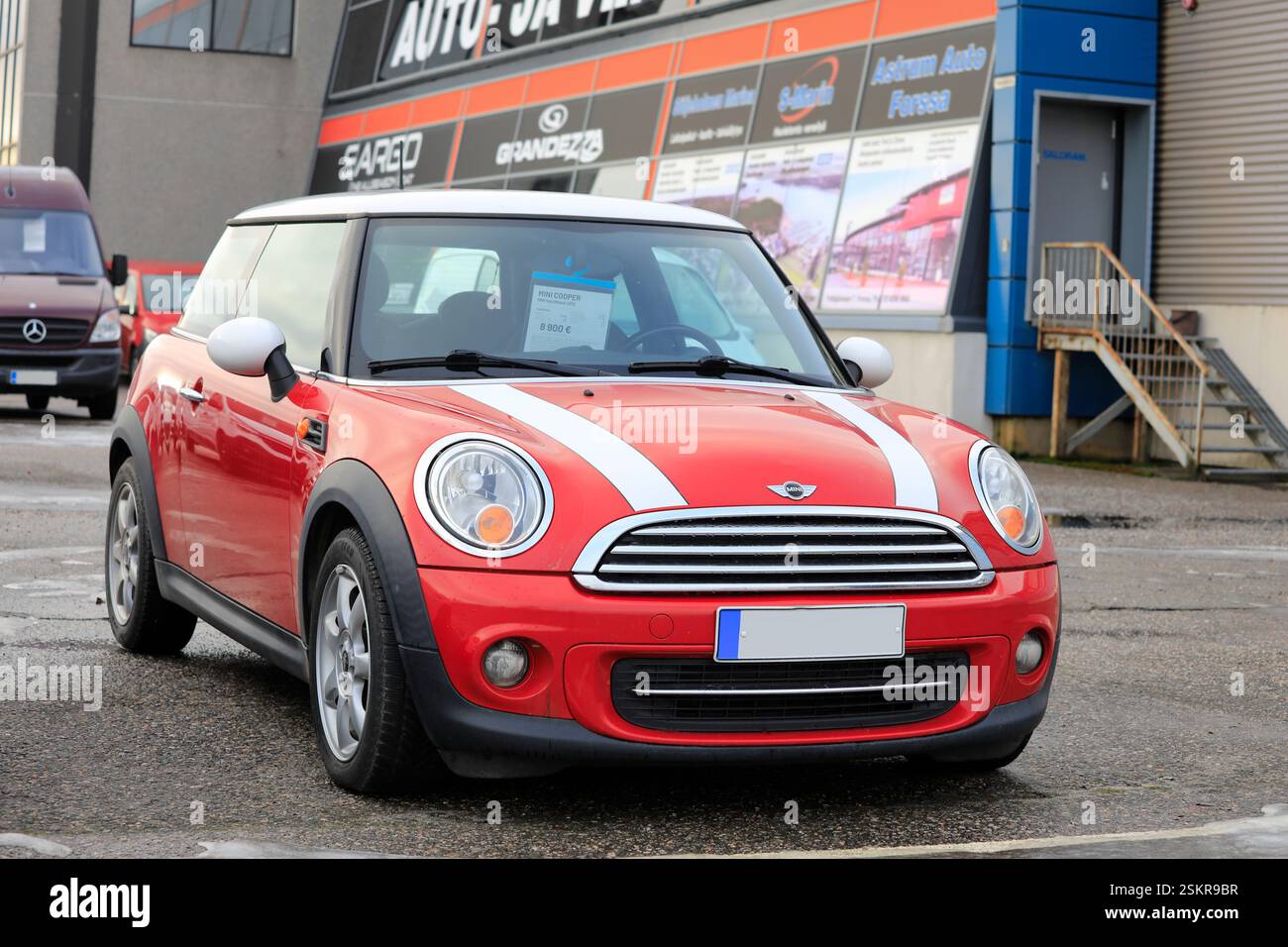 2012 red and white Mini Cooper R56 car, the most common variant of Mini ...
