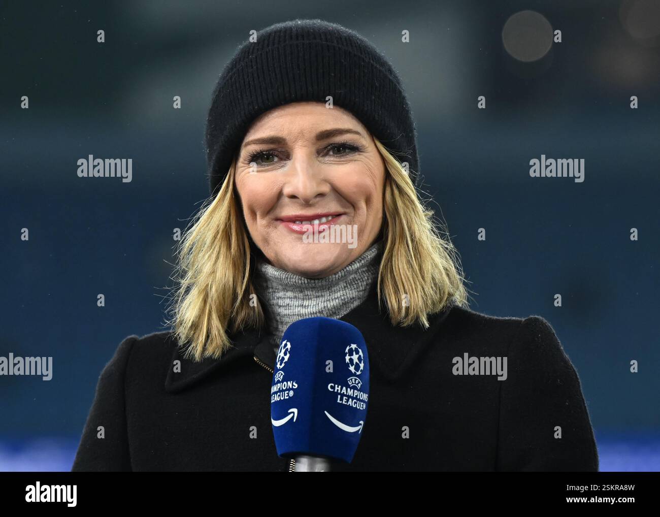 Manchester, UK. 11th Feb, 2025. TV Presenter Gabby Logan ahead of the ...