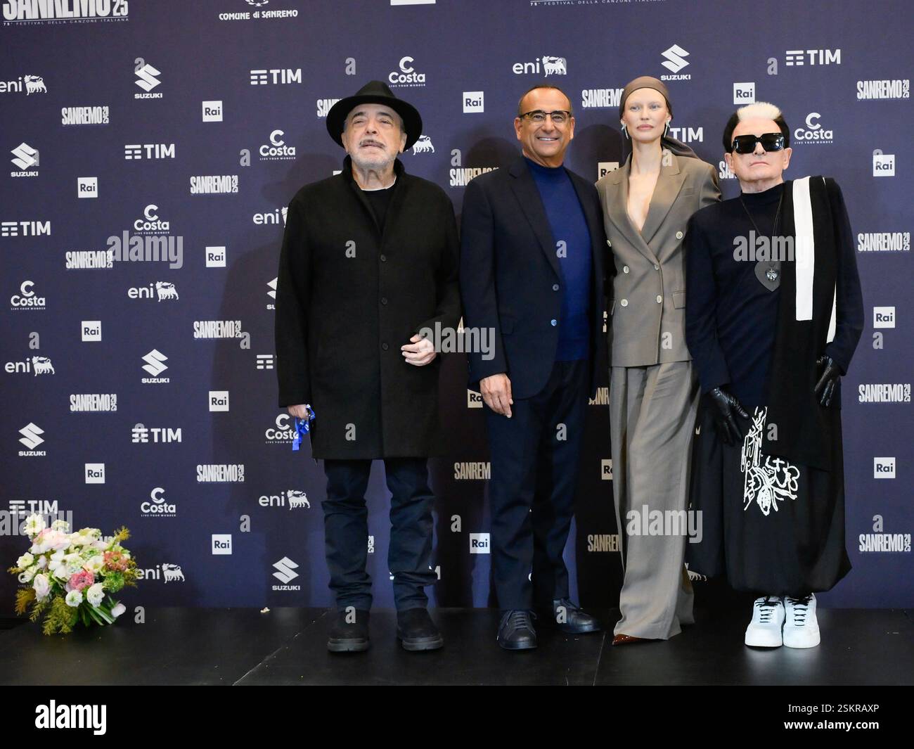Sanremo, 75th Italian Song Festival 2025 - Hosts photocall. In the ...