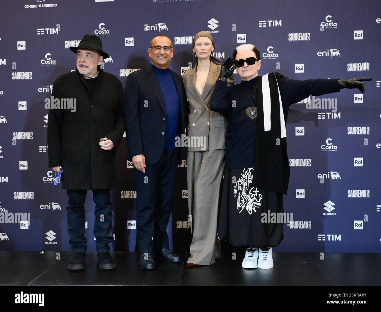 Sanremo, 75th Italian Song Festival 2025 - Hosts photocall. In the ...