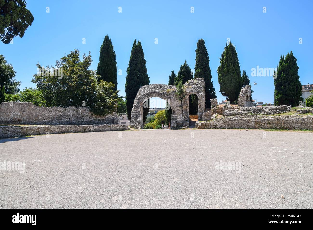 Cimiez Arenas, ancient Roman amphitheatre ruins in Nice, South of ...