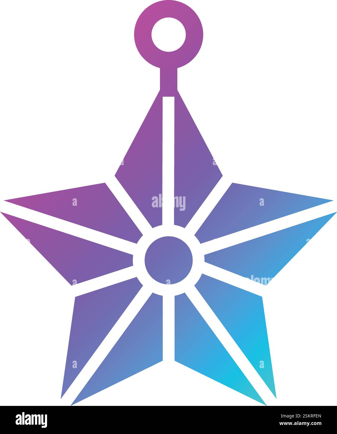 Christmas star icon monochrome Stock Vector Images - Alamy