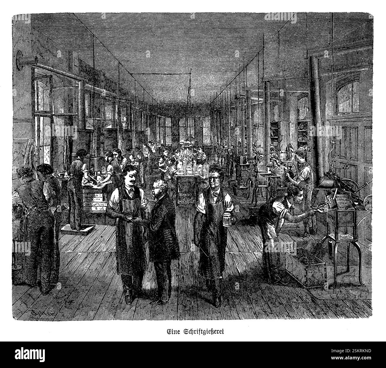 Typography history: 19th century type foundry Stock Photo - Alamy