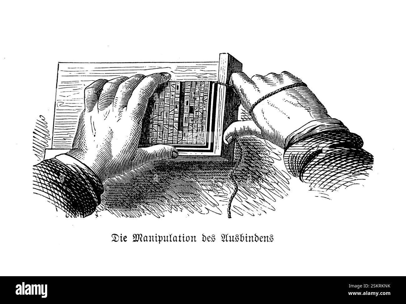 Vintage typography: type-setting work, manipulation of the characters ...