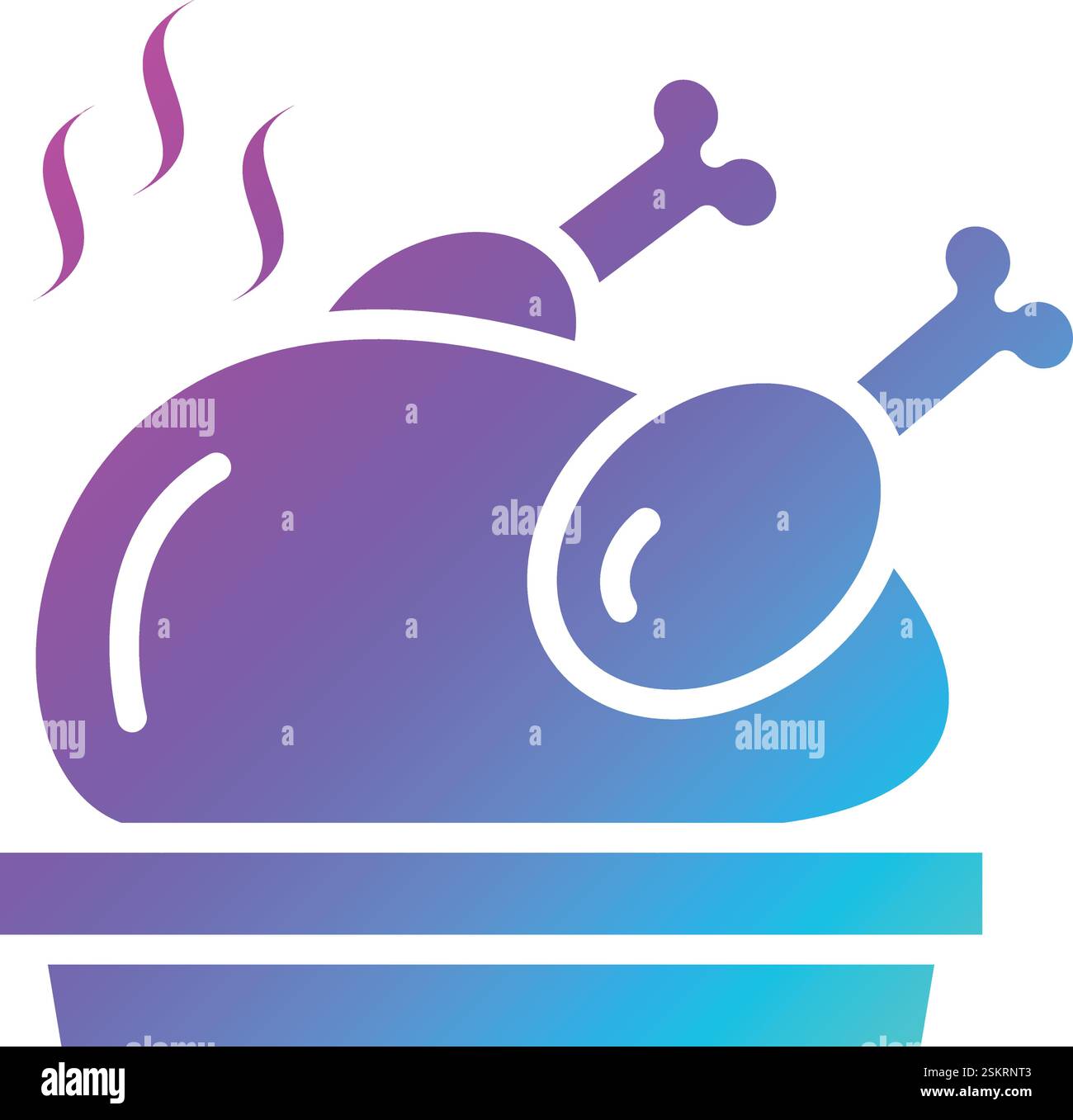 Christmas turkey vector line Cut Out Stock Images & Pictures - Alamy