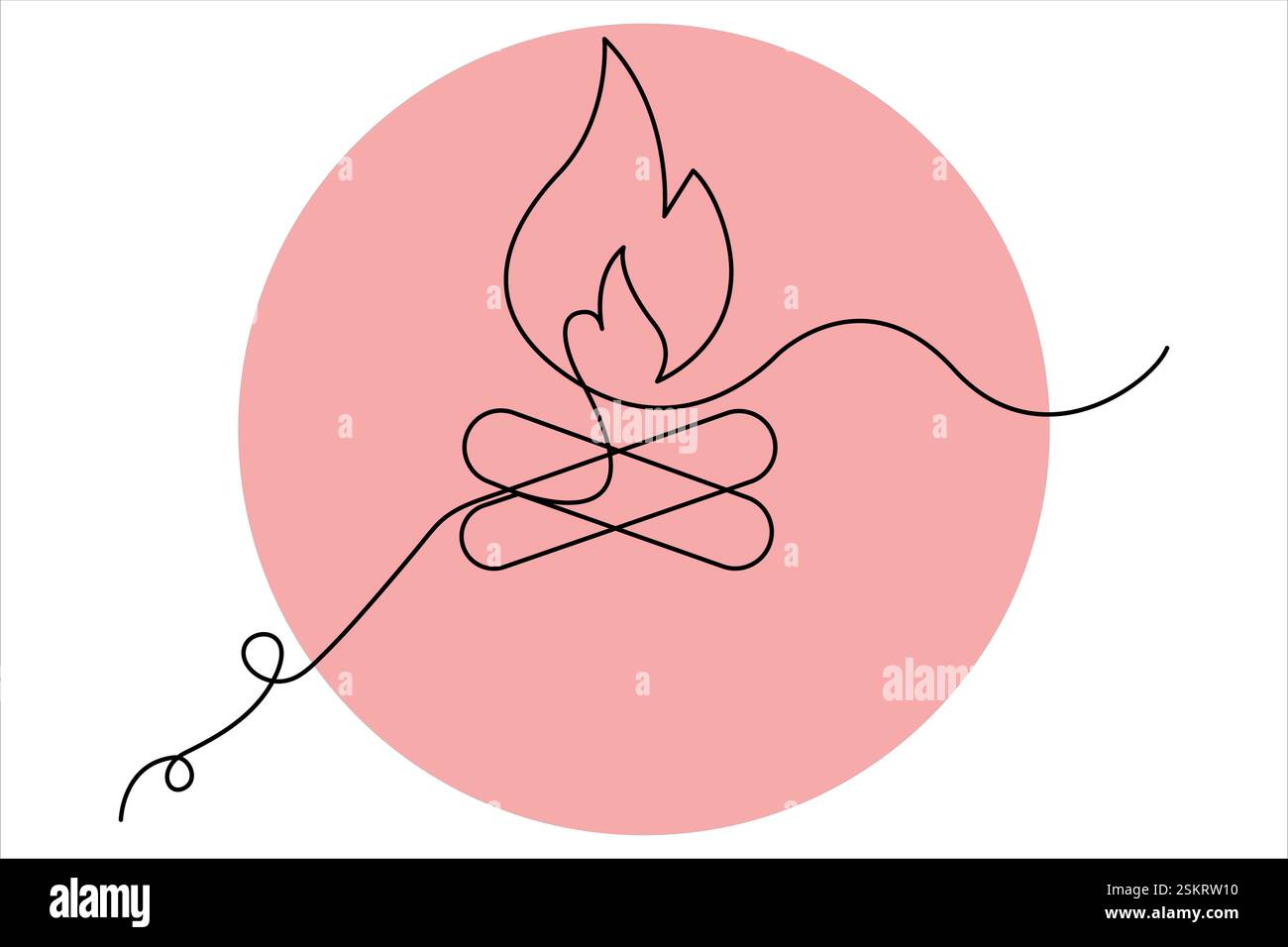 Flame line drawing Stock Vector Images - Alamy