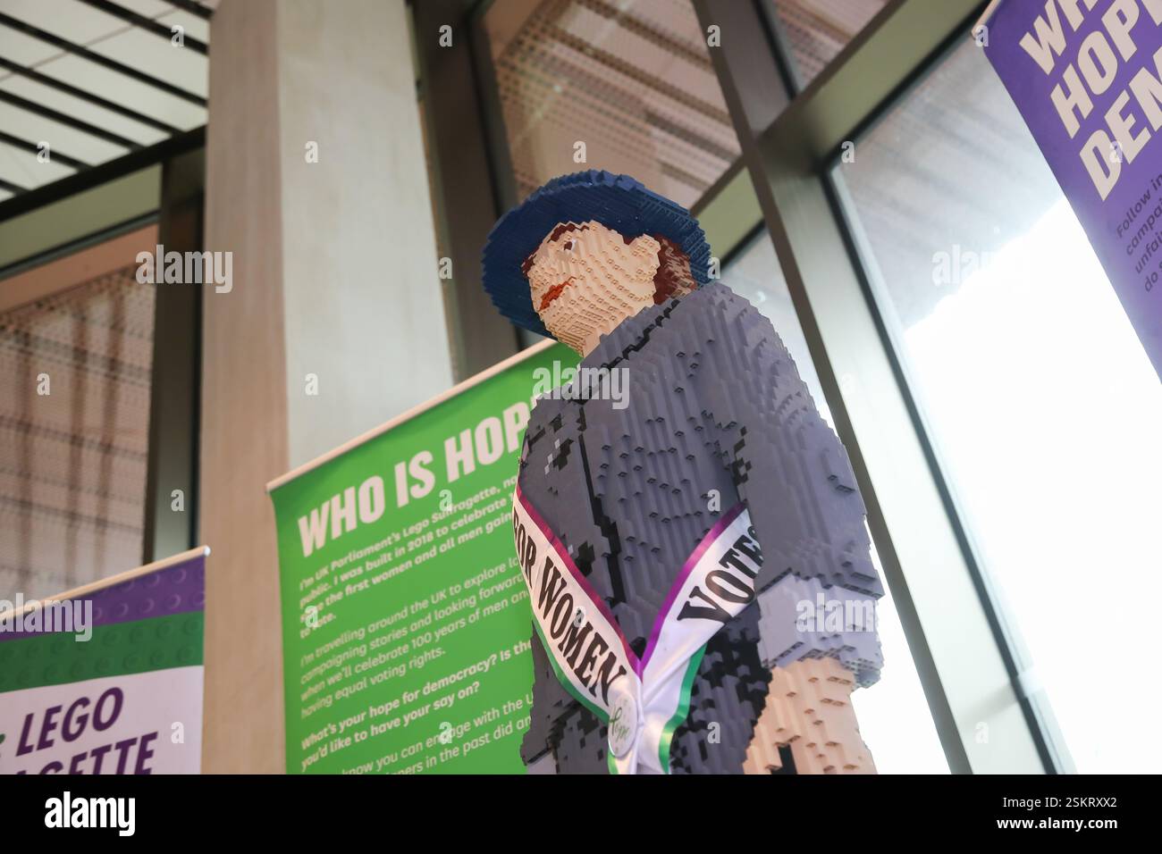 Coventry, UK. 12th Feb, 2025. A life size LEGO statue called Hope ...