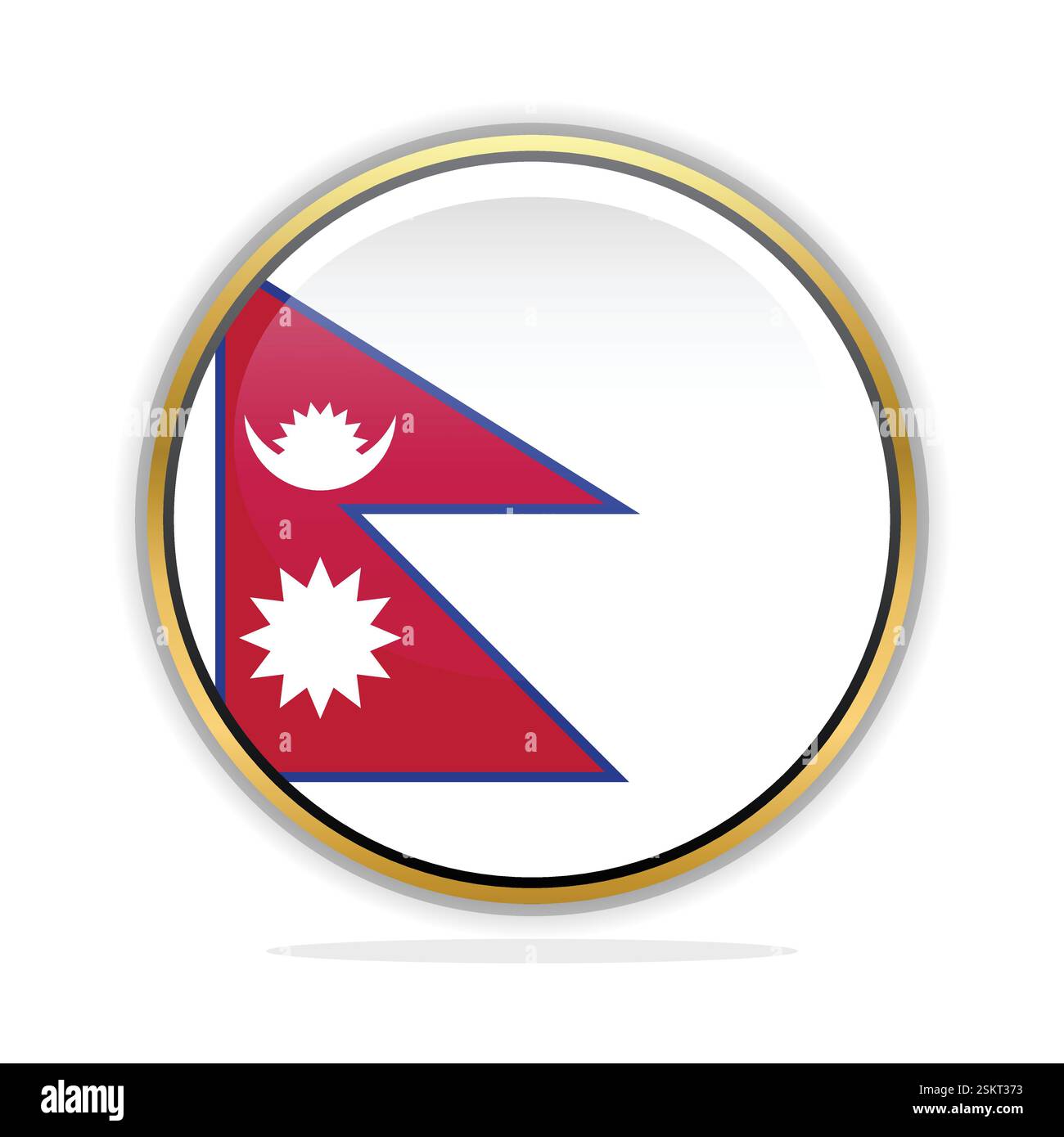 White nepal flag Stock Vector Images - Alamy